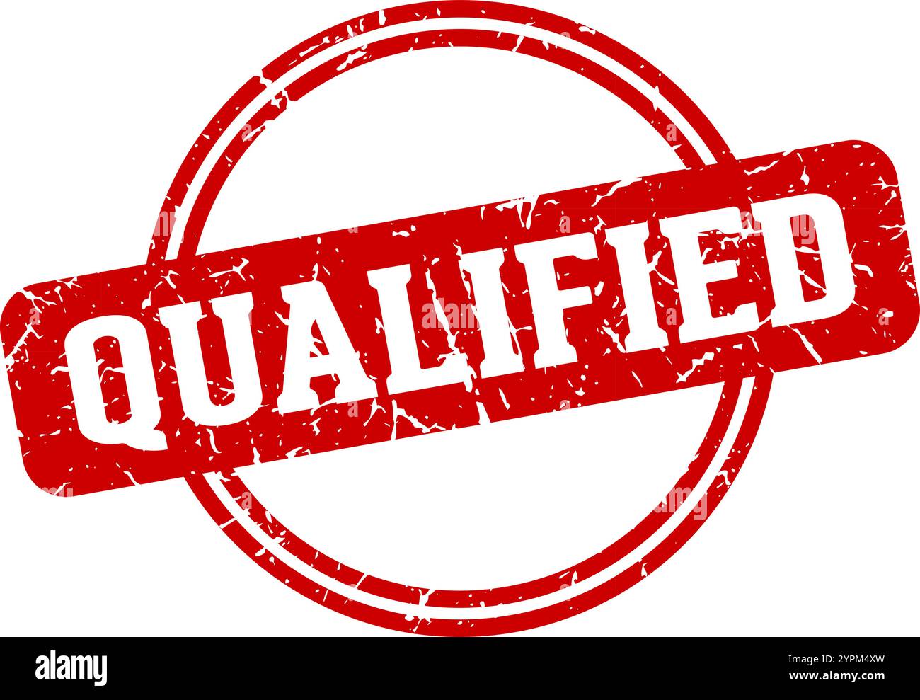 qualified round stamp isolated on transparent background. qualified ...