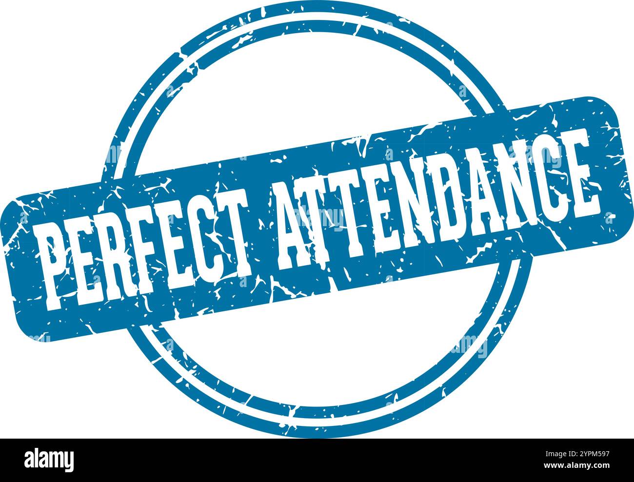 perfect attendance round stamp isolated on transparent background ...