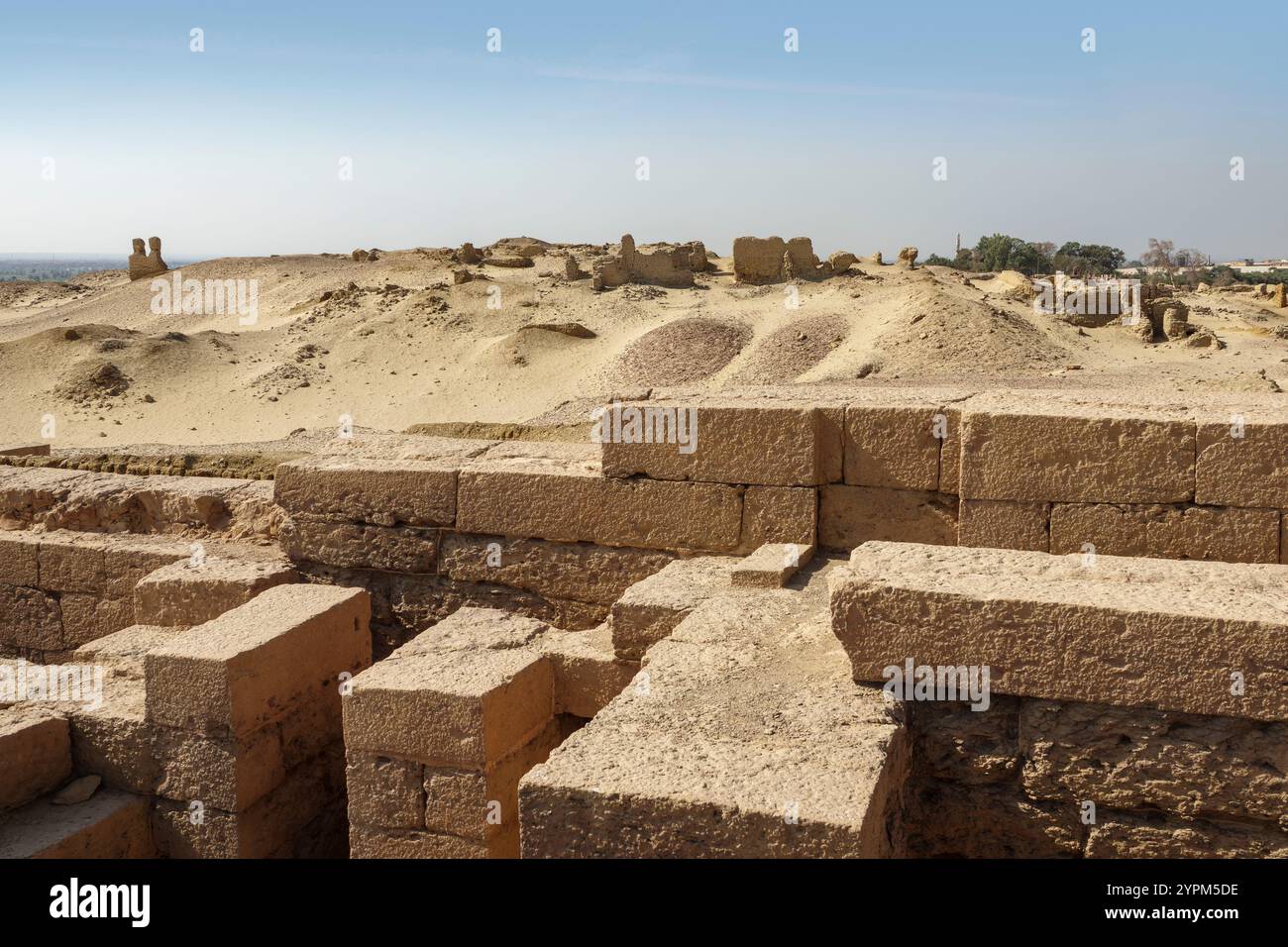 View from Northern Temple at Ancient Graeco-Roman Karanis, Kom Aushim ...
