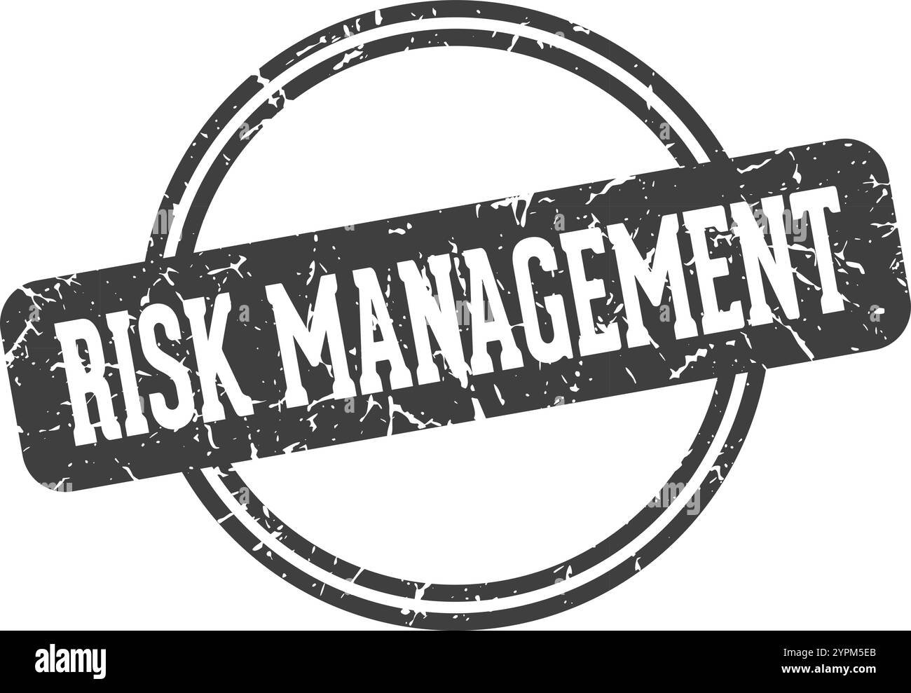 risk management round stamp isolated on transparent background. risk ...