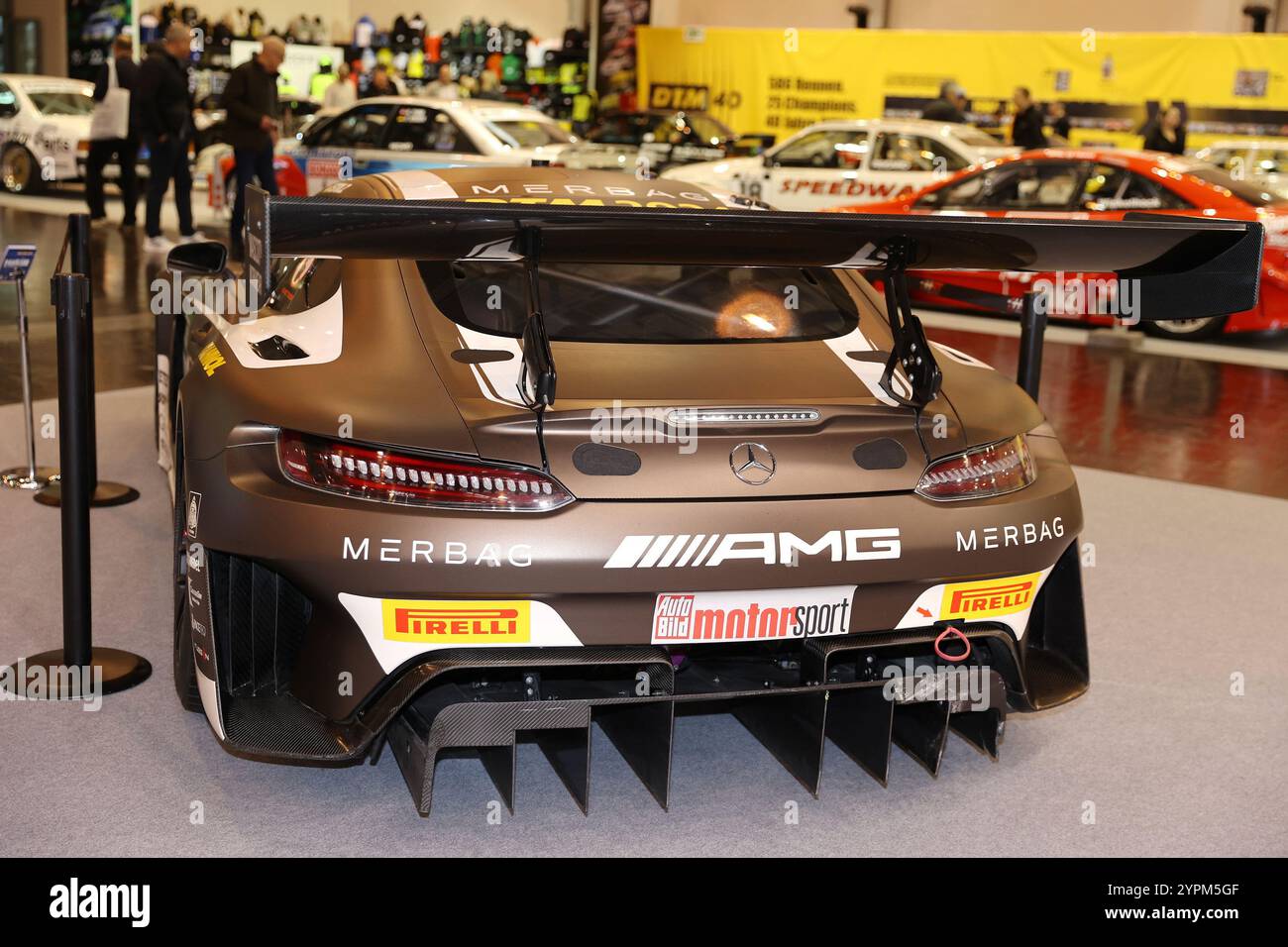 Heckansicht Mercedes AMG GT3 Evo, DTM 2024, HRT Motorsport GER, Essen ...