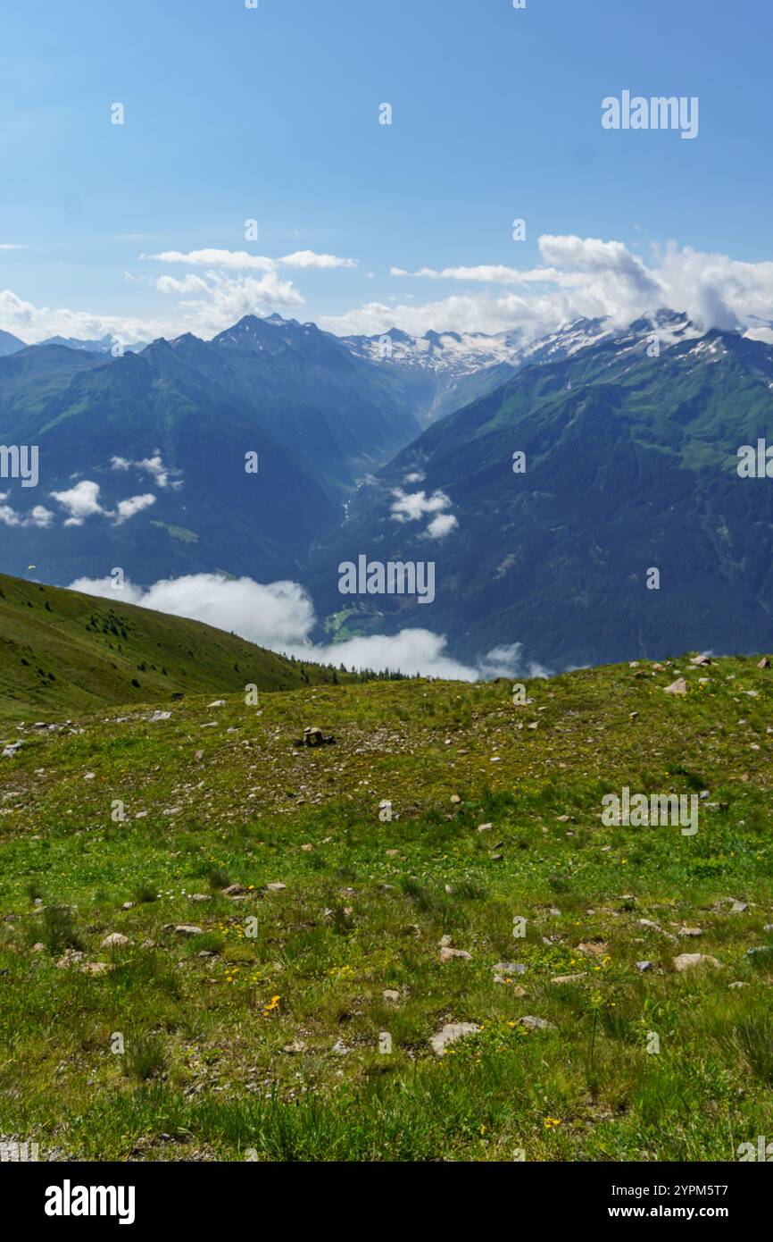 hiking in the austrian alps Stock Photo - Alamy