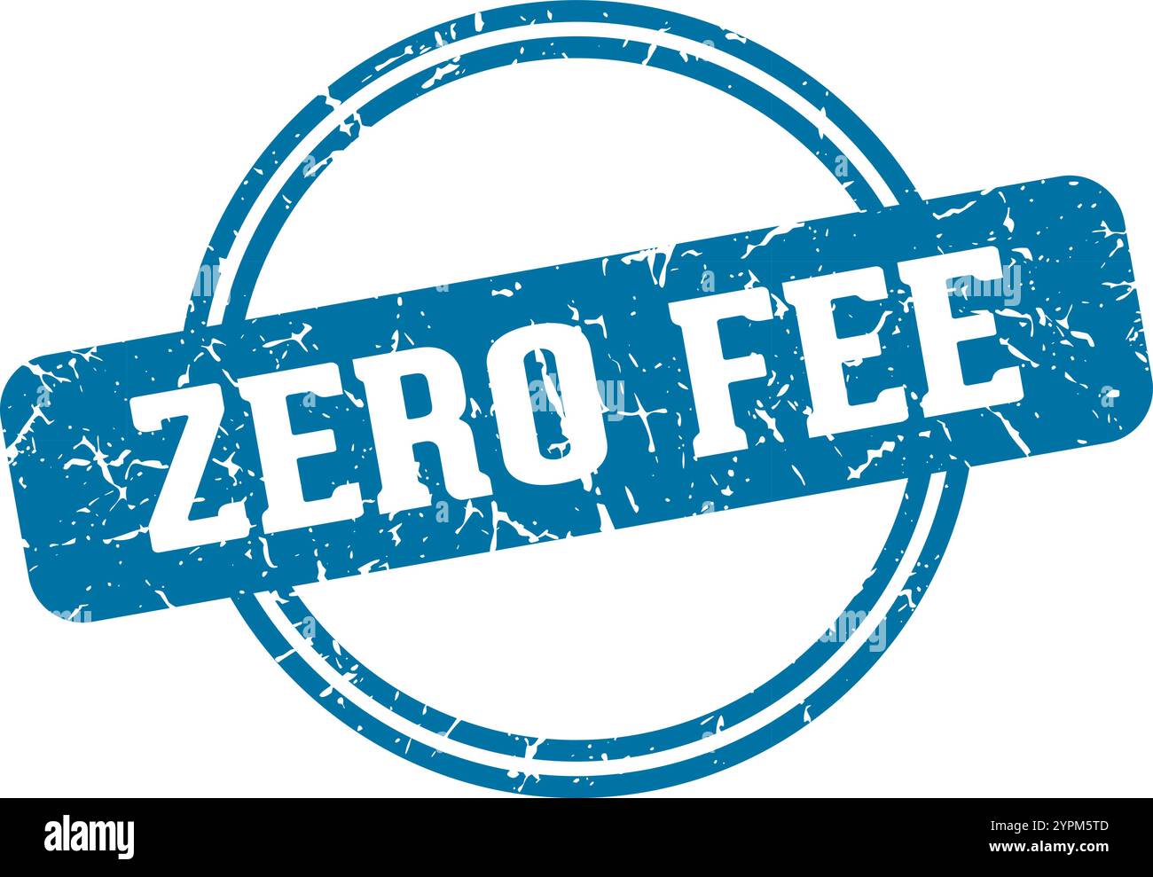 zero fee round stamp isolated on transparent background. zero fee stamp ...
