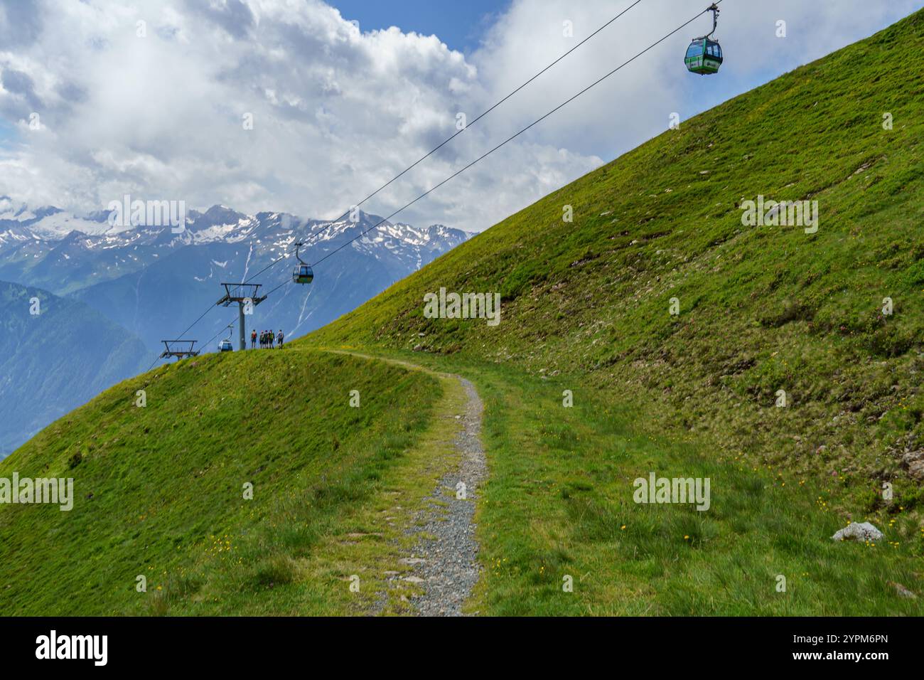 hiking in the austrian alps Stock Photo - Alamy