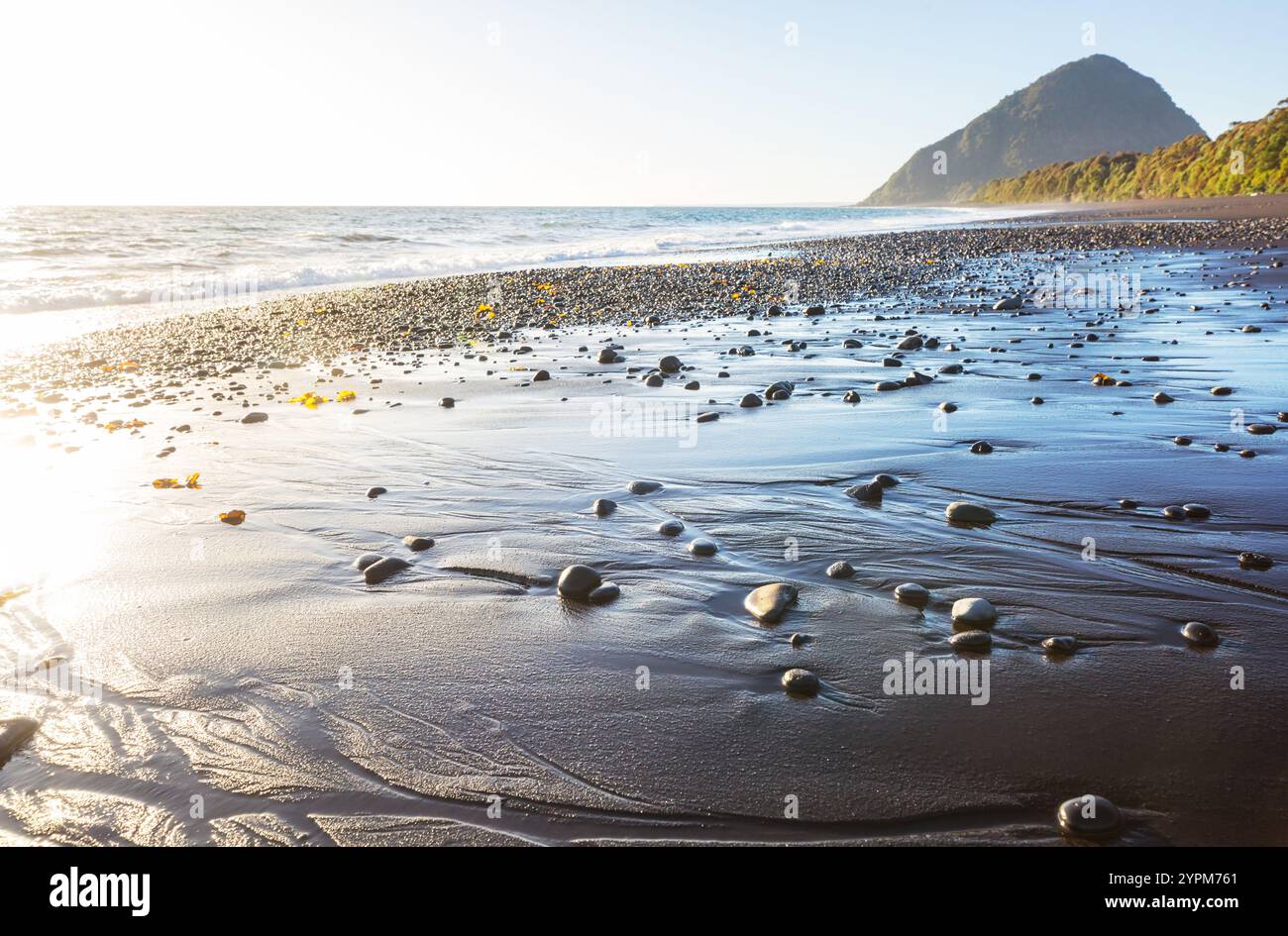 Ocean coast in South Chile along Carretera Austral, South America Stock ...