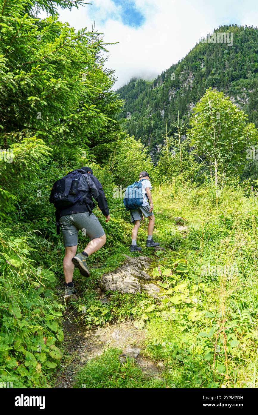 hiking in the austrian alps Stock Photo - Alamy