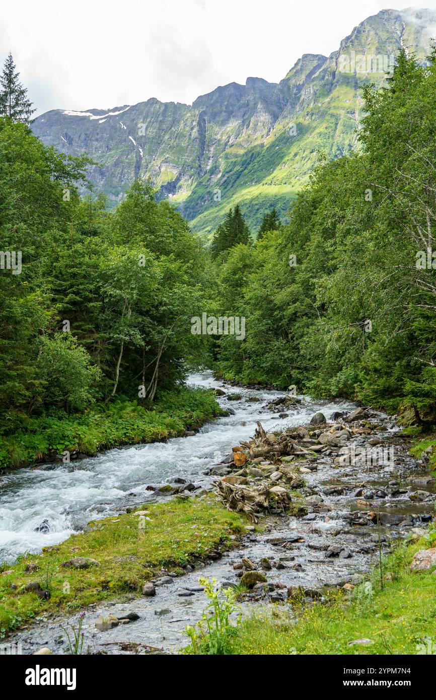 hiking in the austrian alps Stock Photo - Alamy