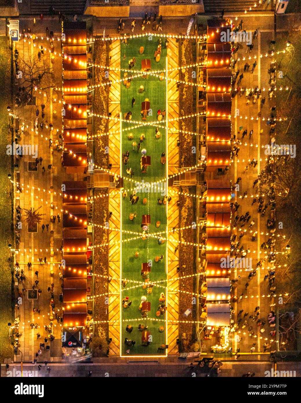 Sofia, Bulgaria, November 27, 2024. Drone aerial view over the ...