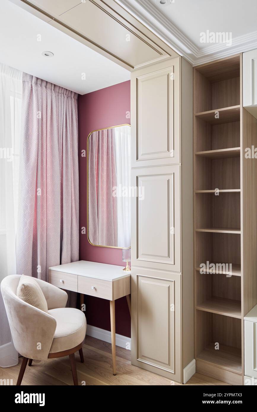 A Stylish and Modern Bedroom Featuring Elegant Storage Solutions and ...