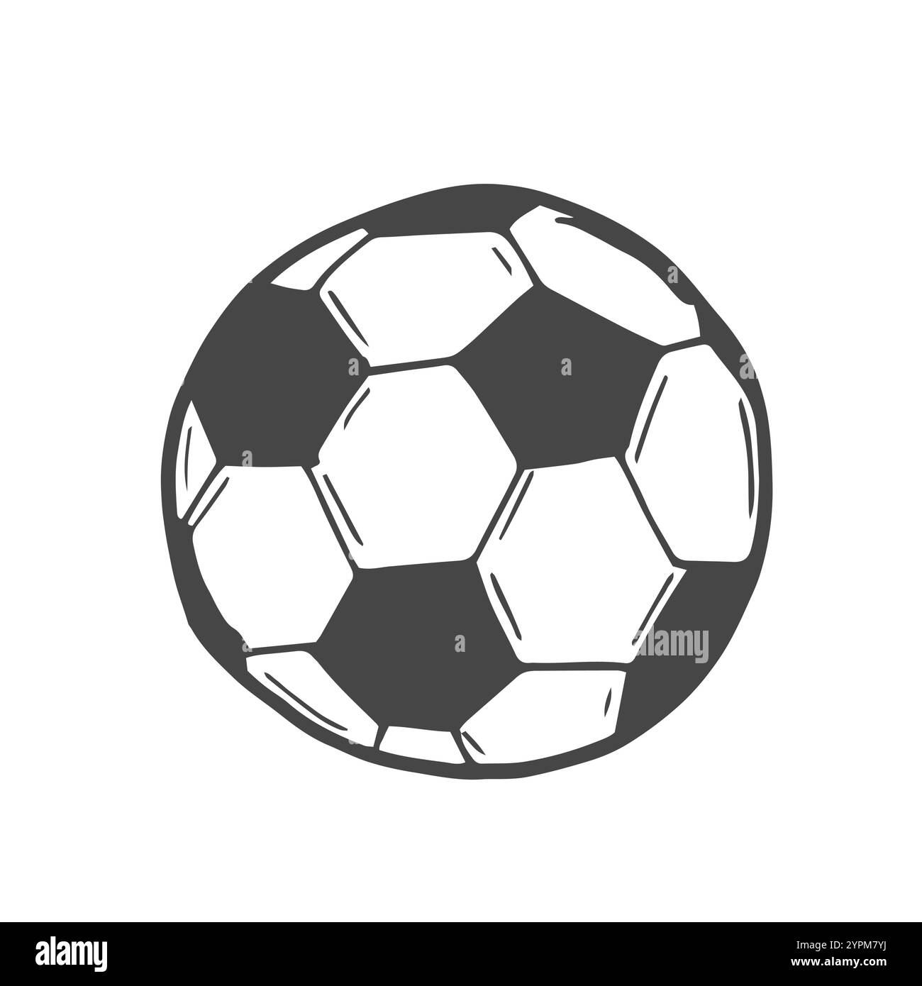 Doodle soccer ball Cut Out Stock Images & Pictures - Alamy