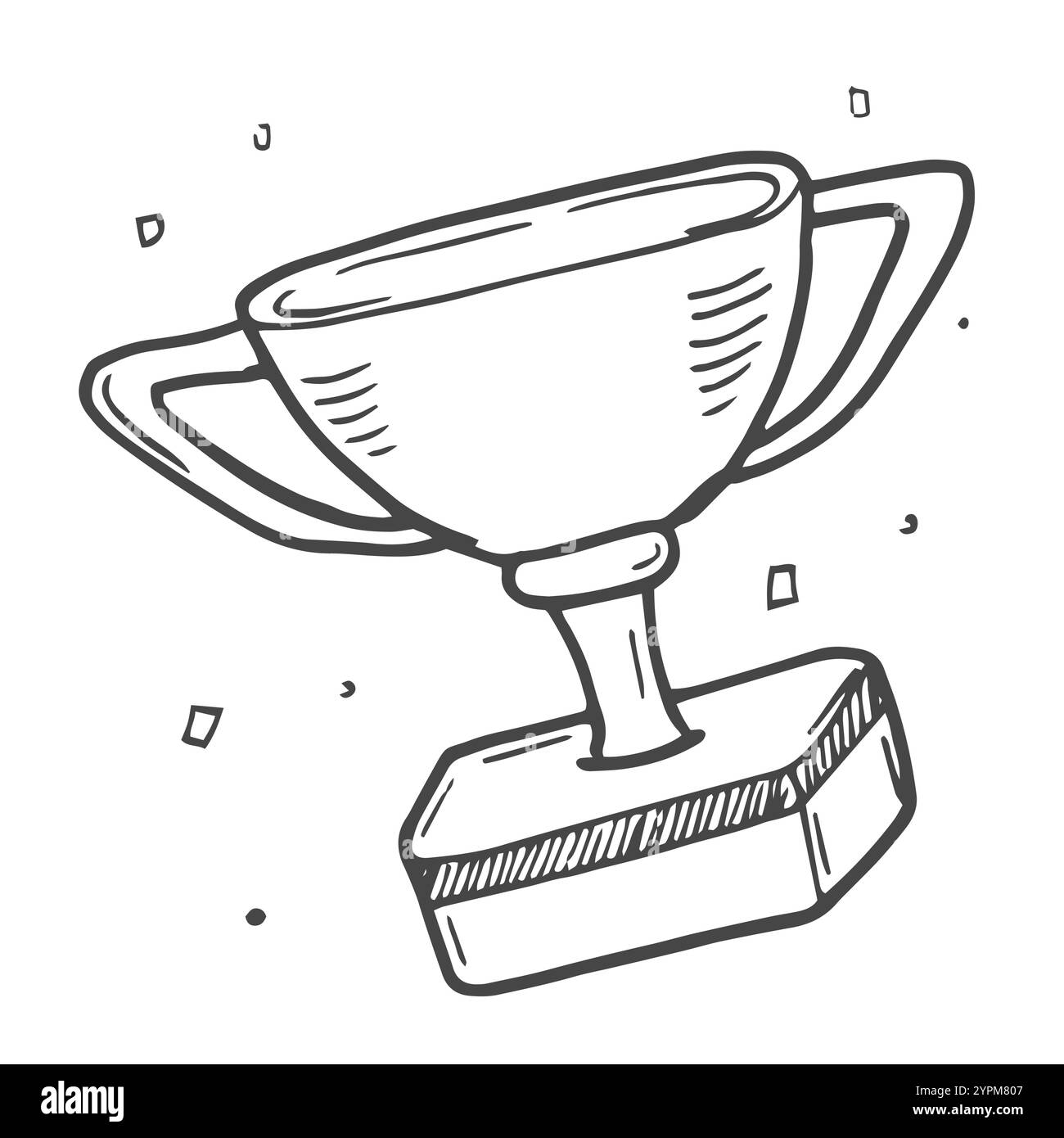 Doodle outline trophy cup Cut Out Stock Images & Pictures - Alamy