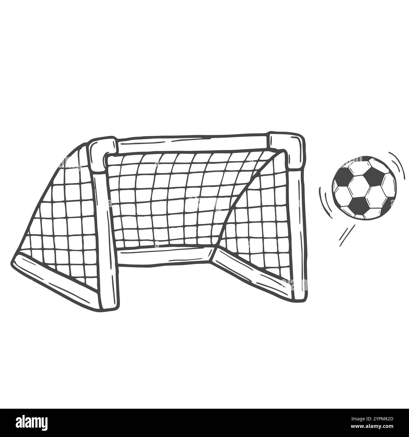 Hand drawing soccer game Cut Out Stock Images & Pictures - Alamy