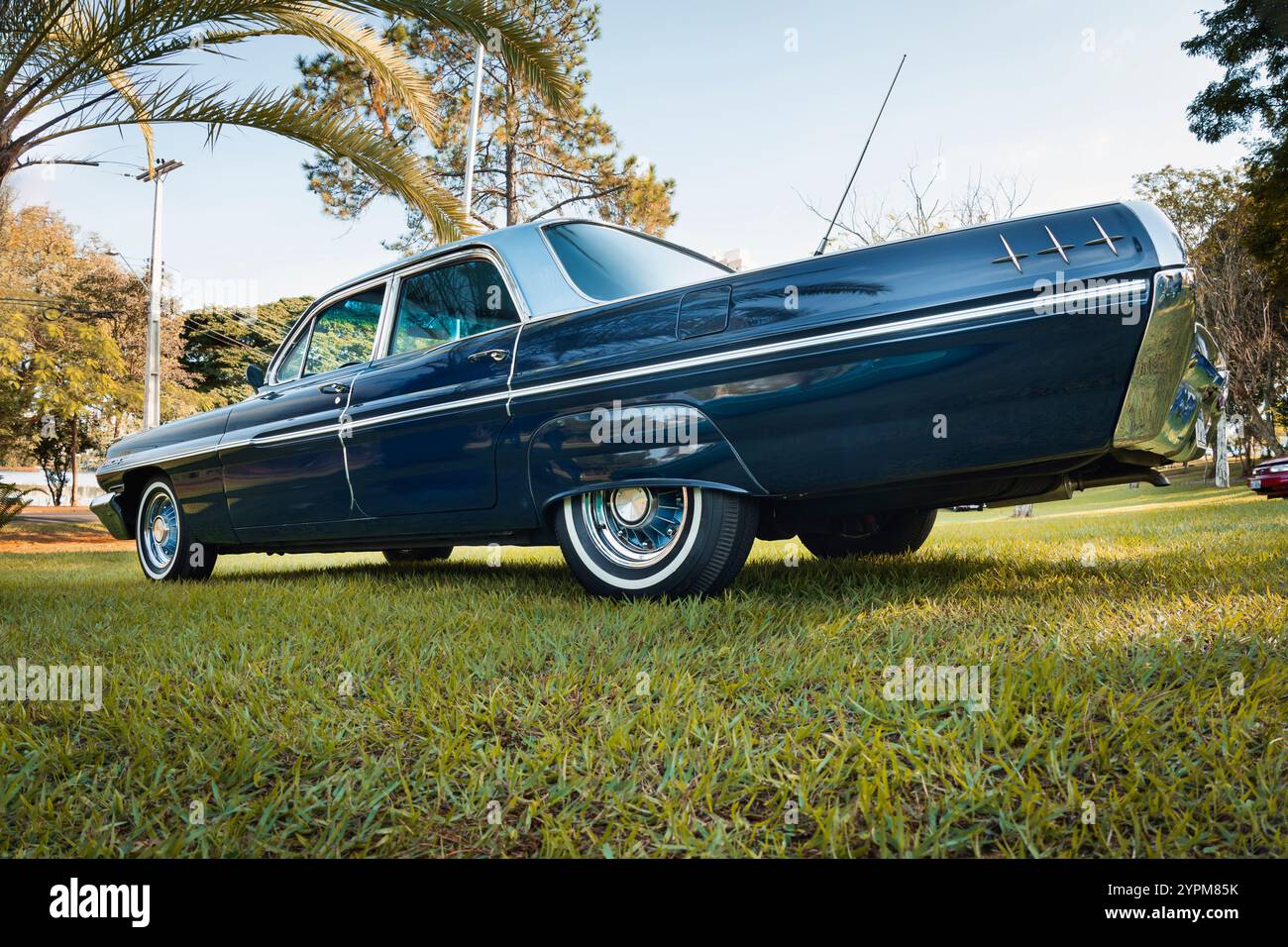Rear view of a vehicle Pontiac Star Chief 1962 on display at vintage ...