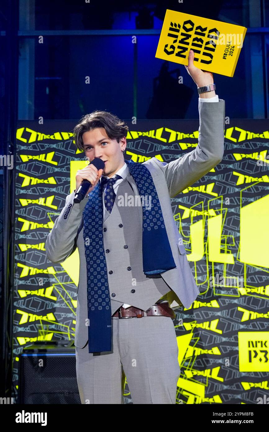 Oslo 20241130. This year's newcomer was Ari Bajgora during this year's P3 Gold in the Munch ...