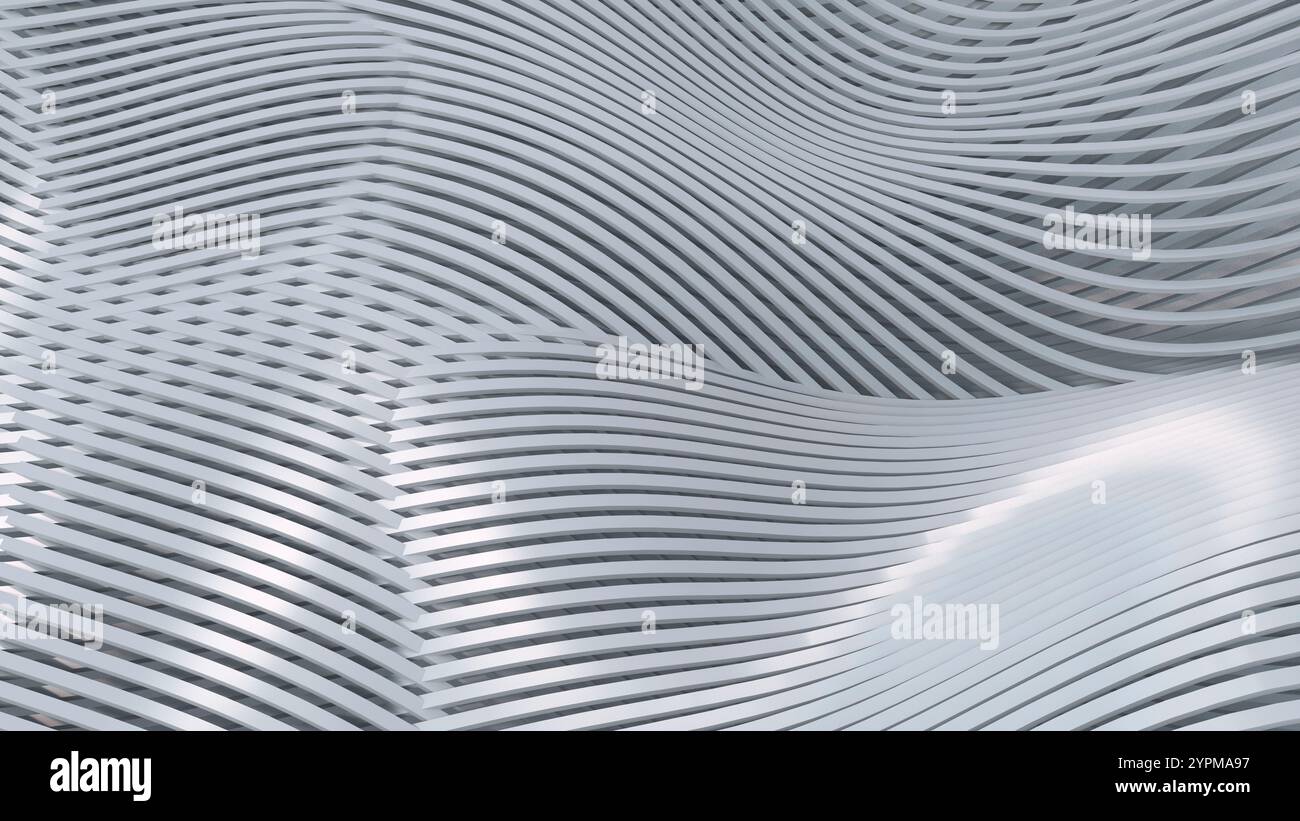 Overlapping abstract form made of metallic lines Stock Photo - Alamy