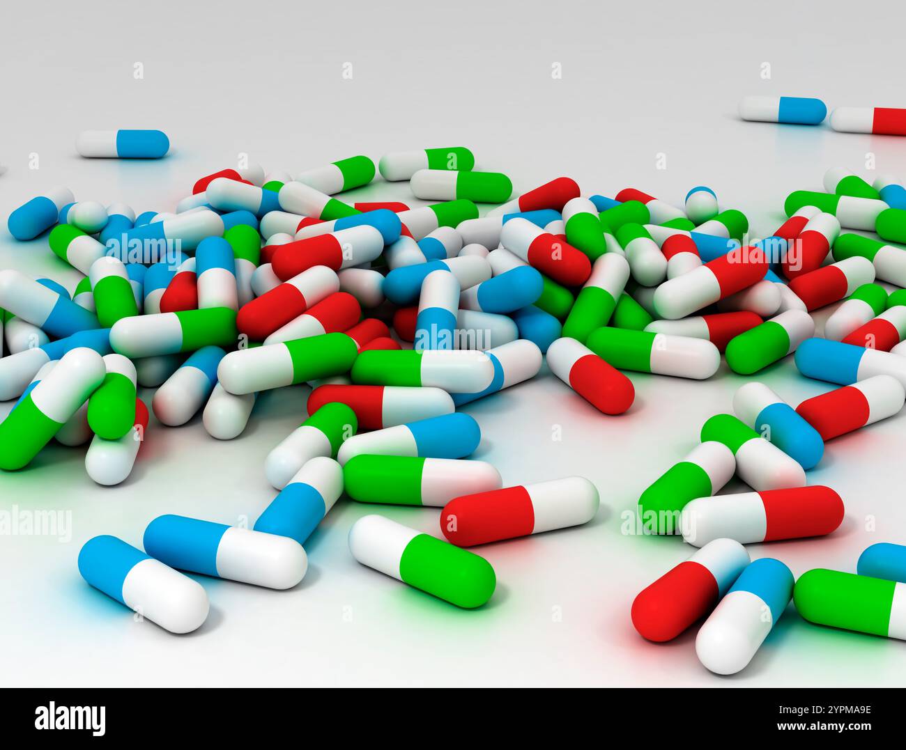 Multi color pills - medication capsules Stock Photo - Alamy