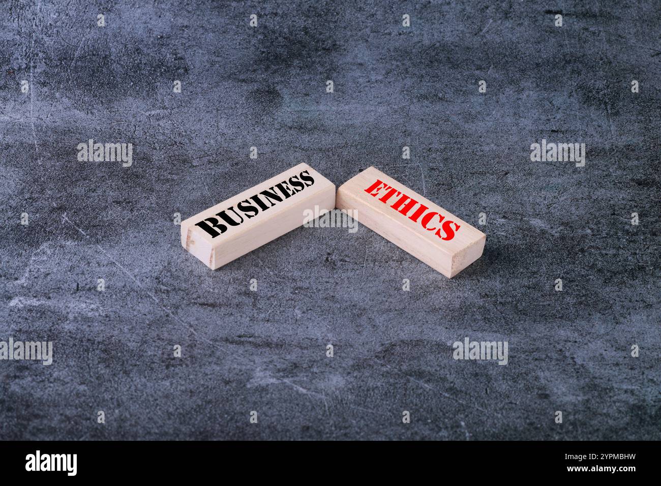 Business ethics symbol. Concept word Business ethics on wooden blocks ...