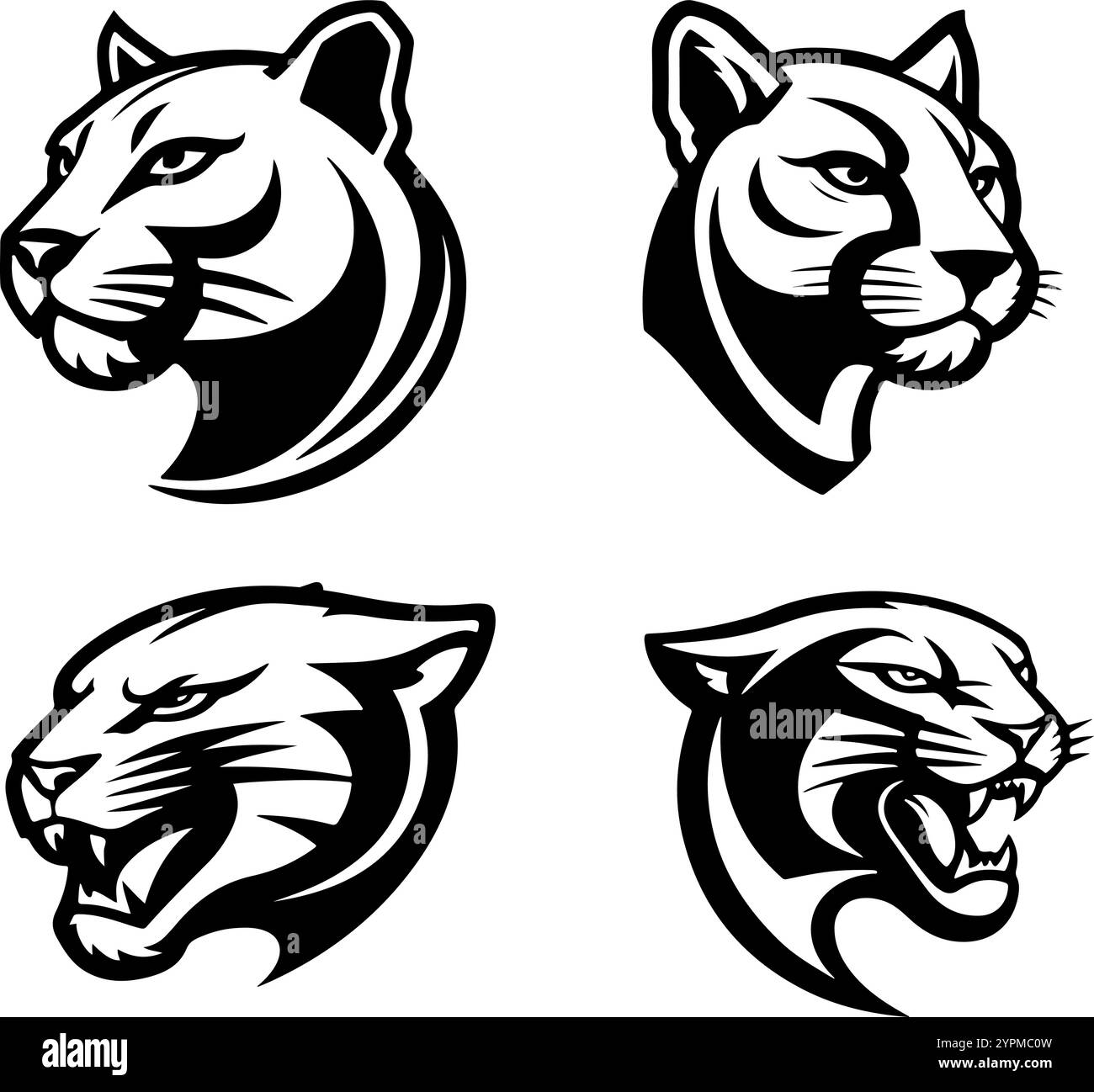 Illustration of pantera head on white background. Design element for ...