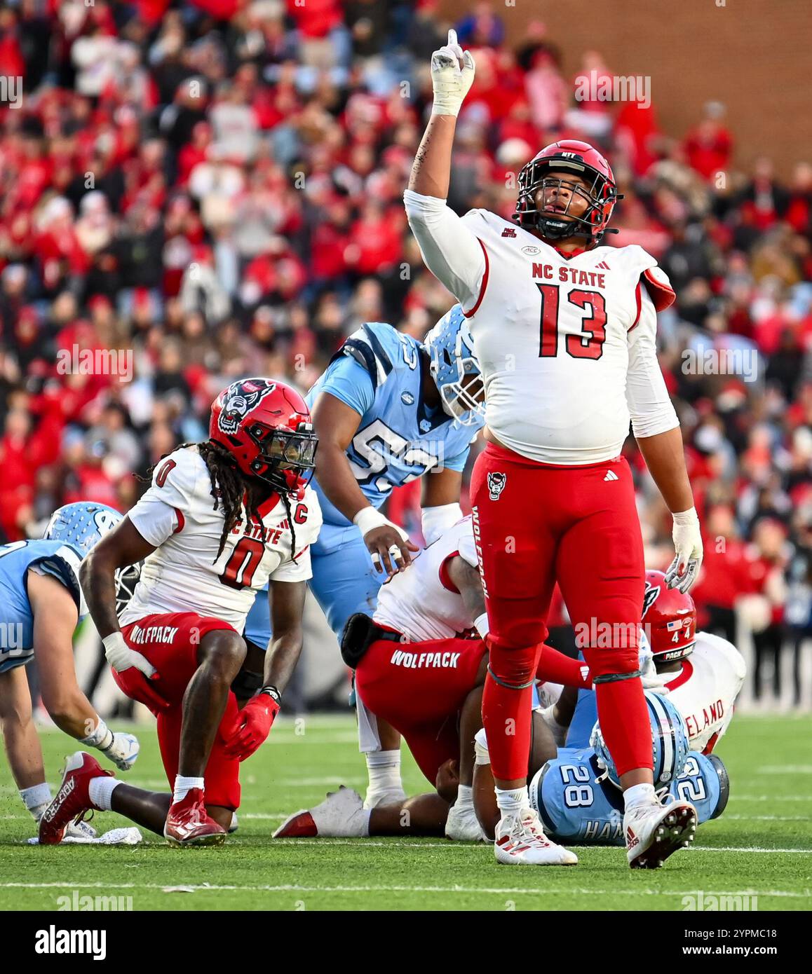 November 30, 2024, Durham, North Carolina, USA: NC State defensive end ...