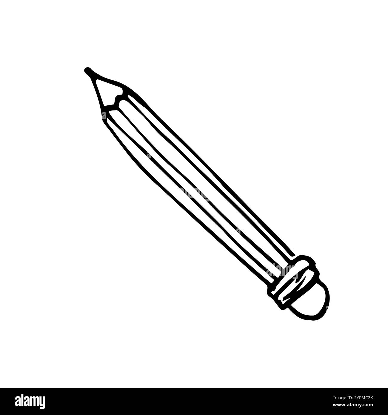 Vector hand drawn pencil in doodle style Stock Vector Image & Art - Alamy