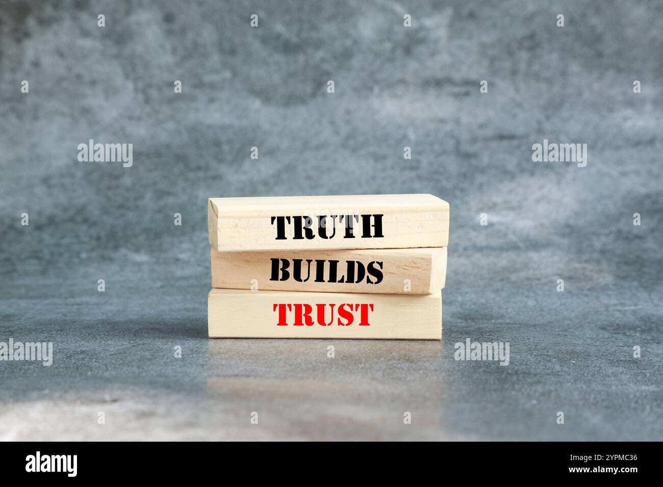 Truth builds trust symbol. Concept word Truth builds trust on wooden ...