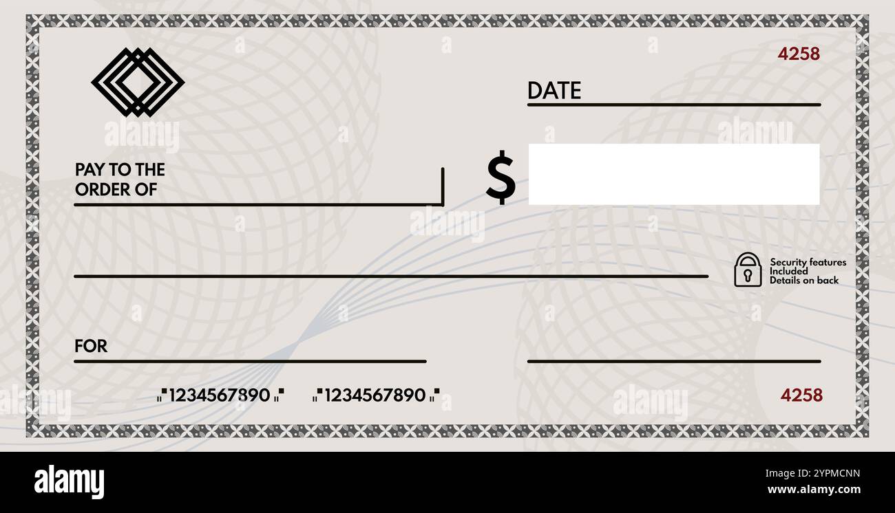 blank check with free space for writing Stock Vector Image & Art - Alamy