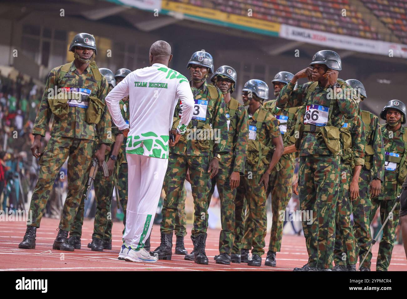 2nd Africa Military Games 2024 The Nigeria Army contingent participated in the closing ceremony ...