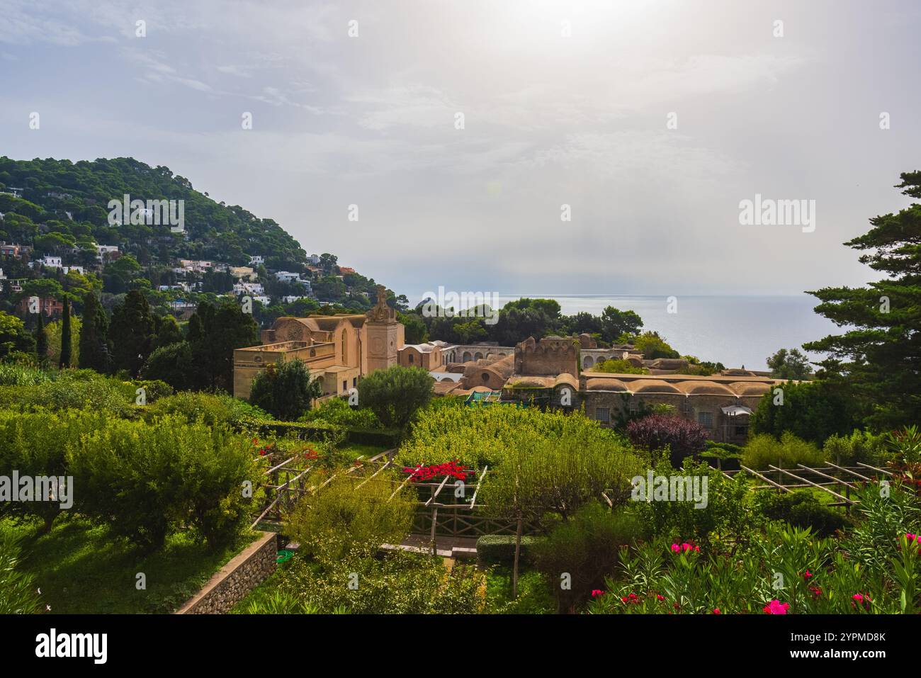 A Scenic Coastal View featuring Lush Green Gardens alongside Historical ...