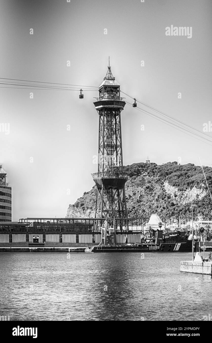 Barcelona montjuic port vell Black and White Stock Photos & Images - Alamy