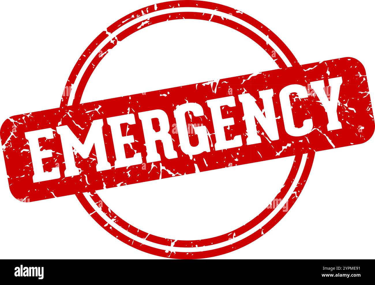 emergency round stamp isolated on transparent background. emergency ...
