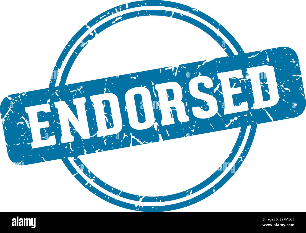 endorsed round stamp isolated on transparent background. endorsed stamp ...