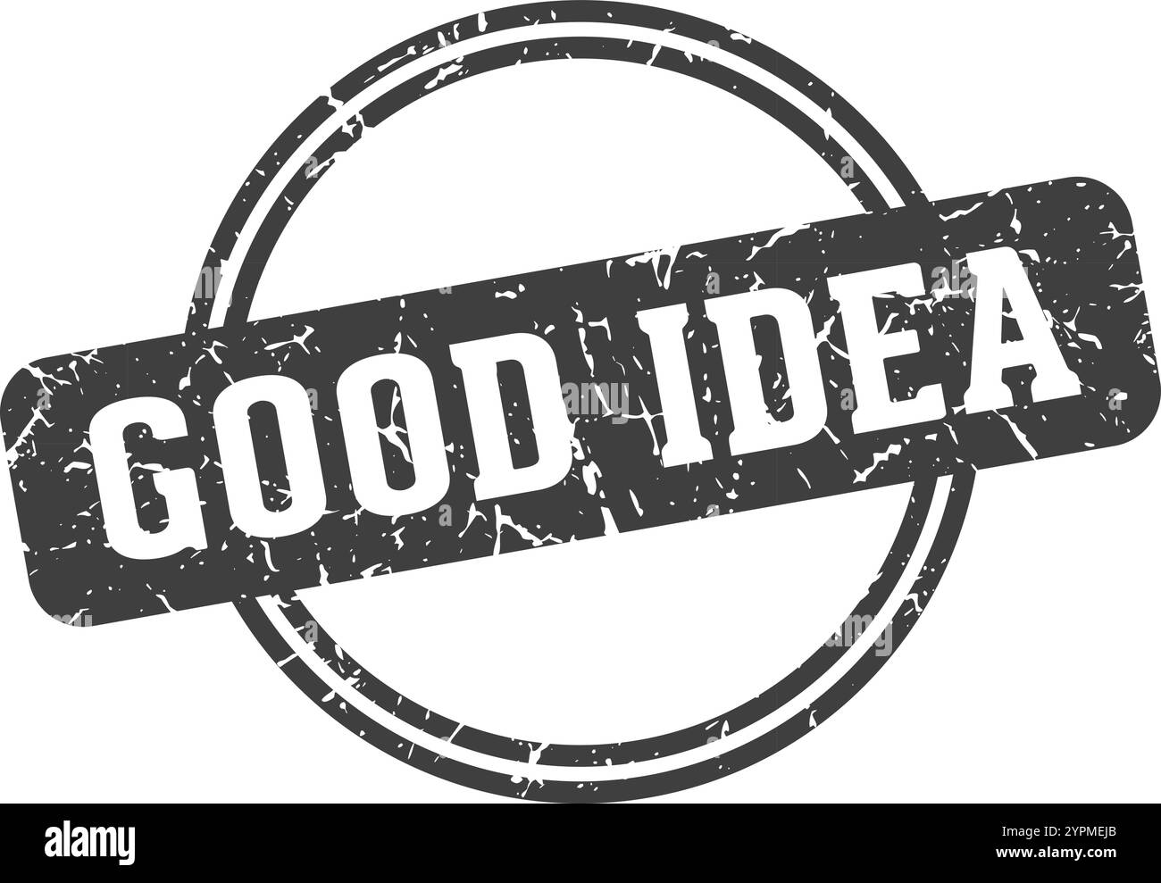 good idea round stamp isolated on transparent background. good idea ...