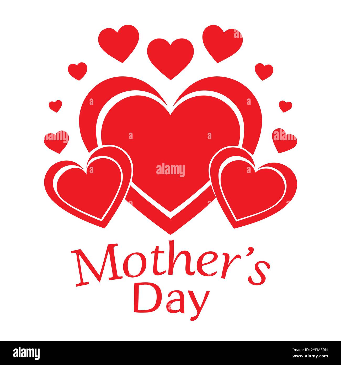 Beautiful decorative red hearts Stock Vector Images - Alamy