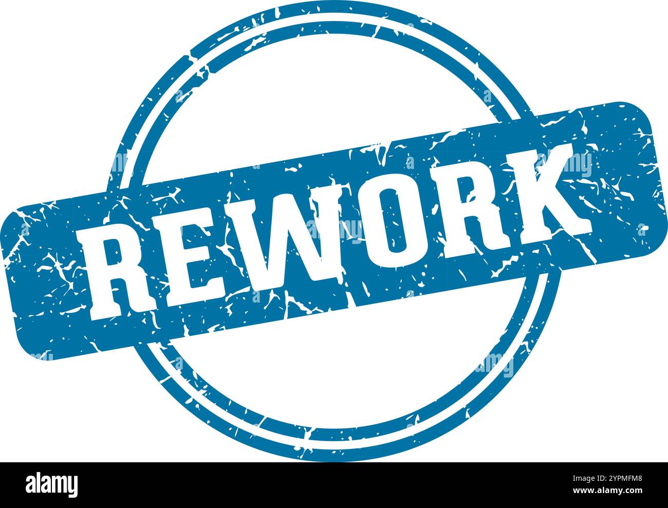 rework round stamp isolated on transparent background. rework stamp ...