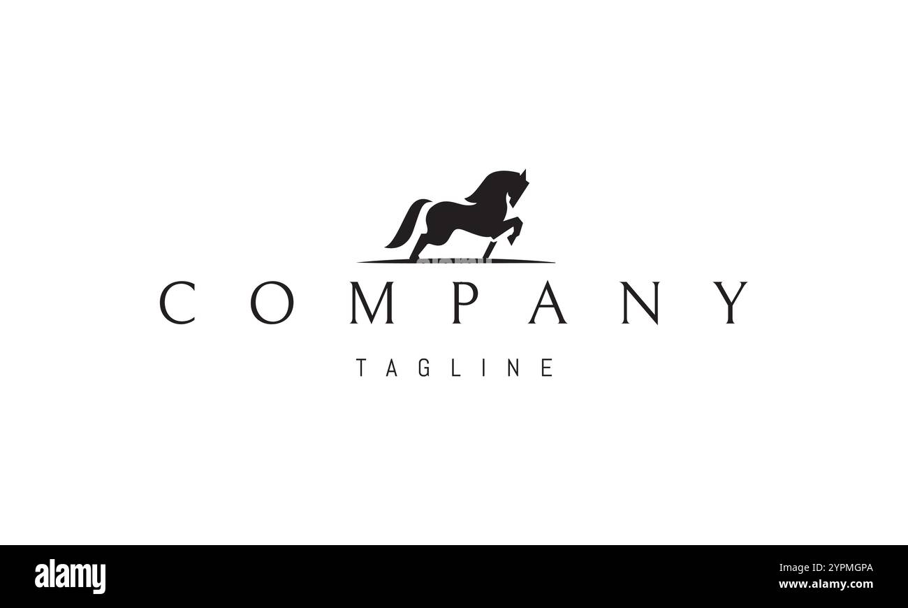 Vector logo with an abstract image of a powerful stallion Stock Vector ...