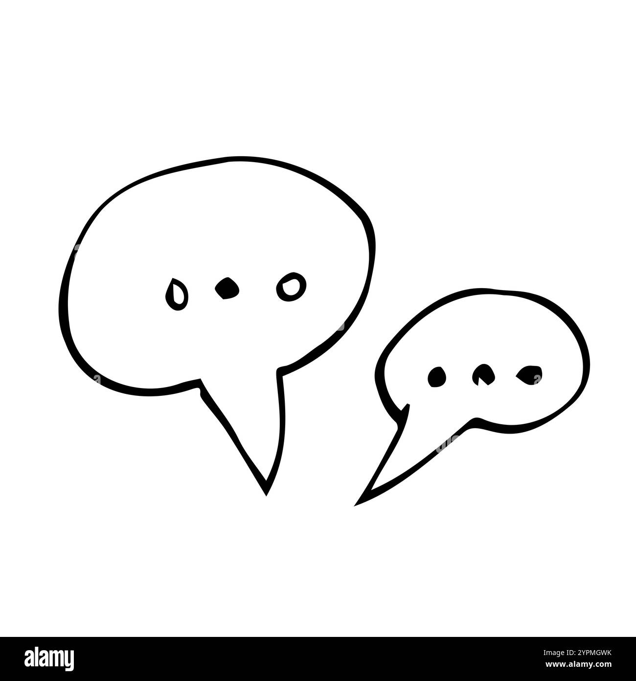 Vector doodle dialog cloud, speech baloon. isolated vector Stock Vector ...
