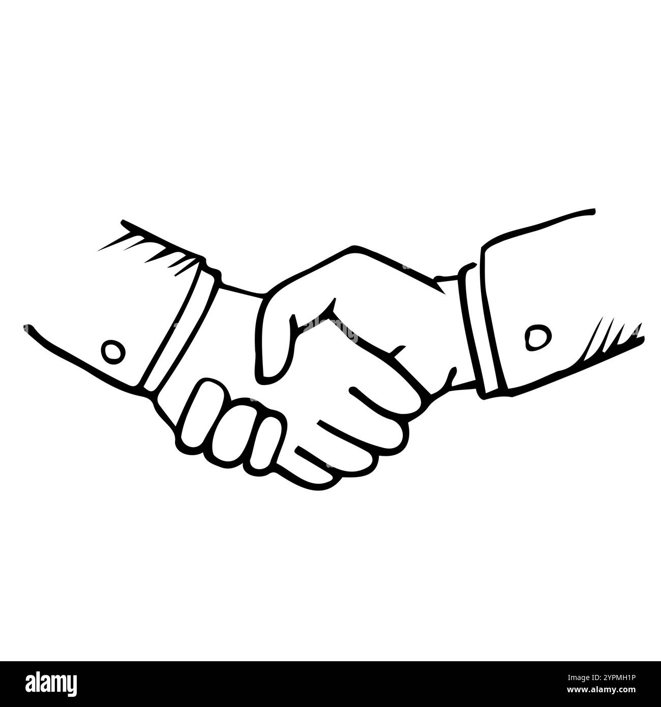 Handshake Doodle, a hand drawn vector doodle illustration of hands ...