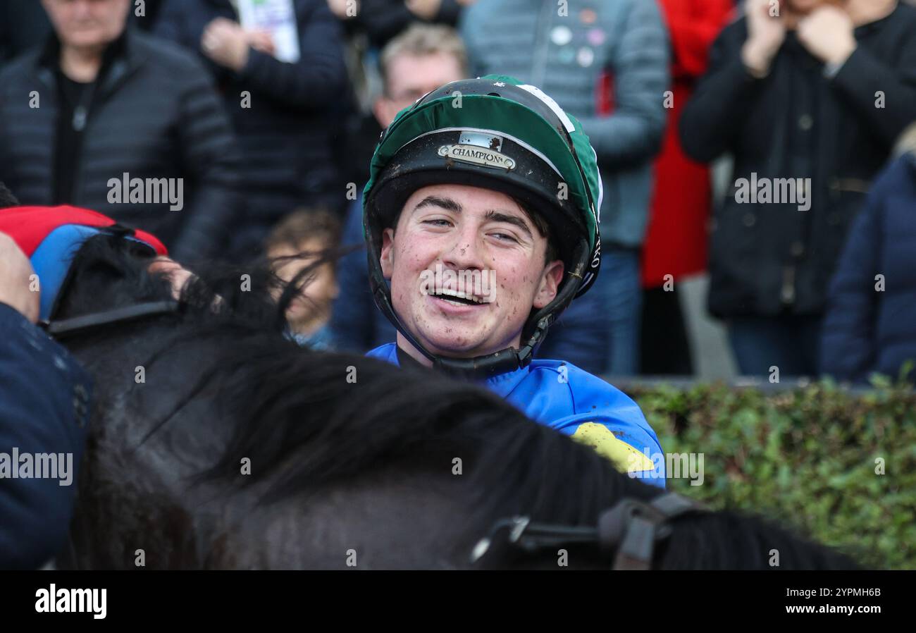 Harry Sexton celebrates winning at Fairyhouse Racecourse in County ...