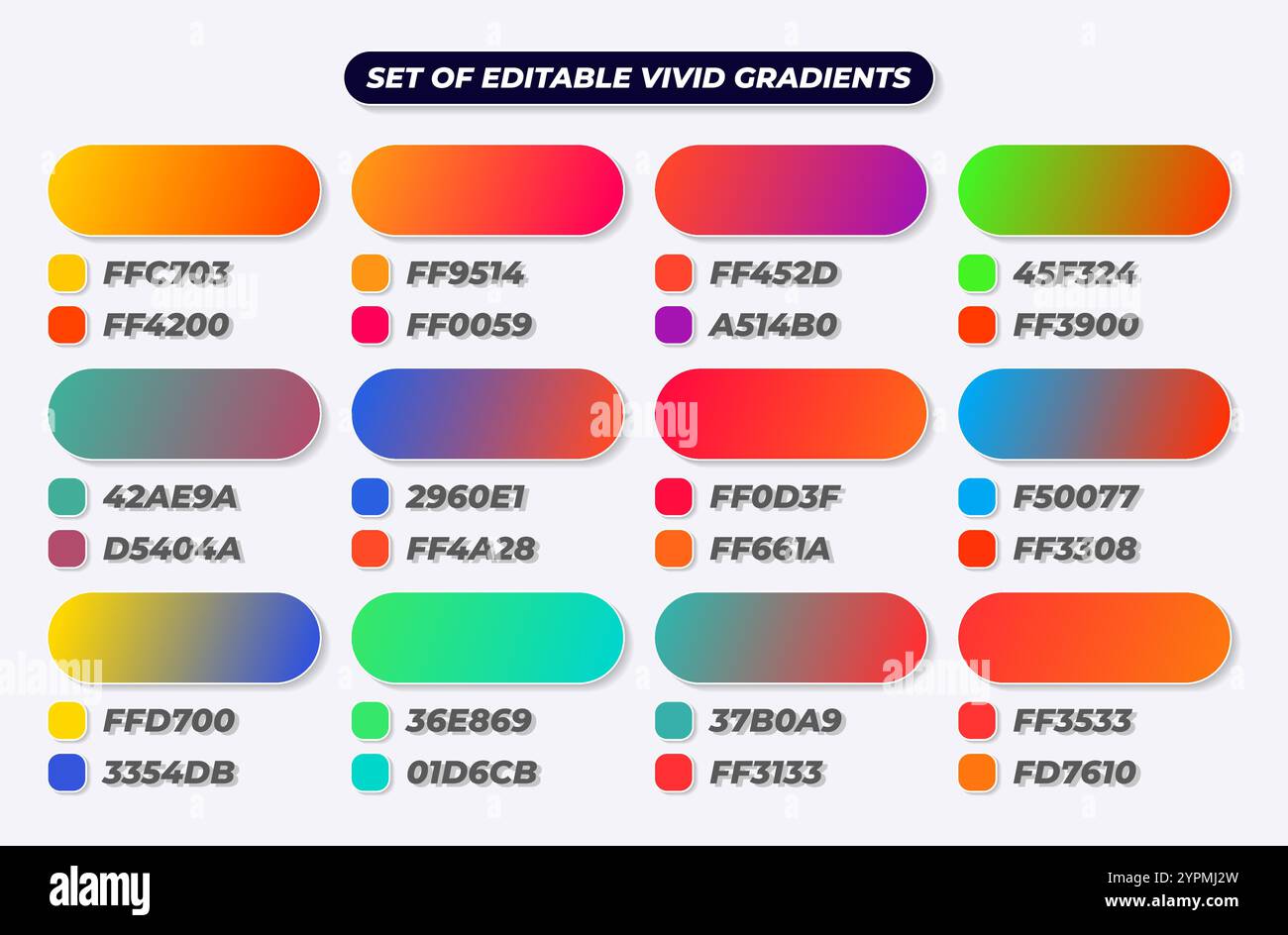 Set of vivid gradients, Screen gradients with modern abstract ...