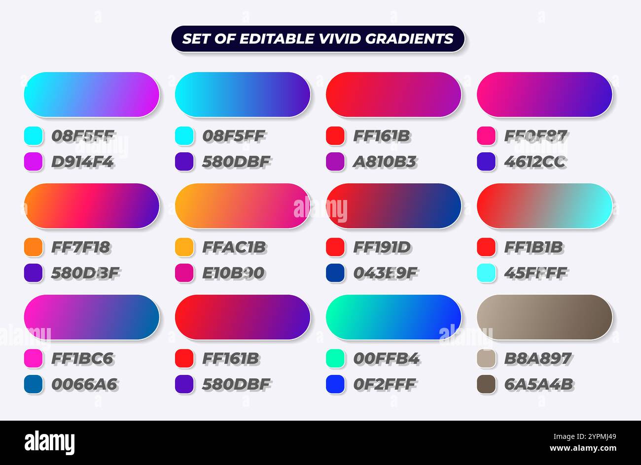 Set of vivid gradients, Screen gradients with modern abstract ...