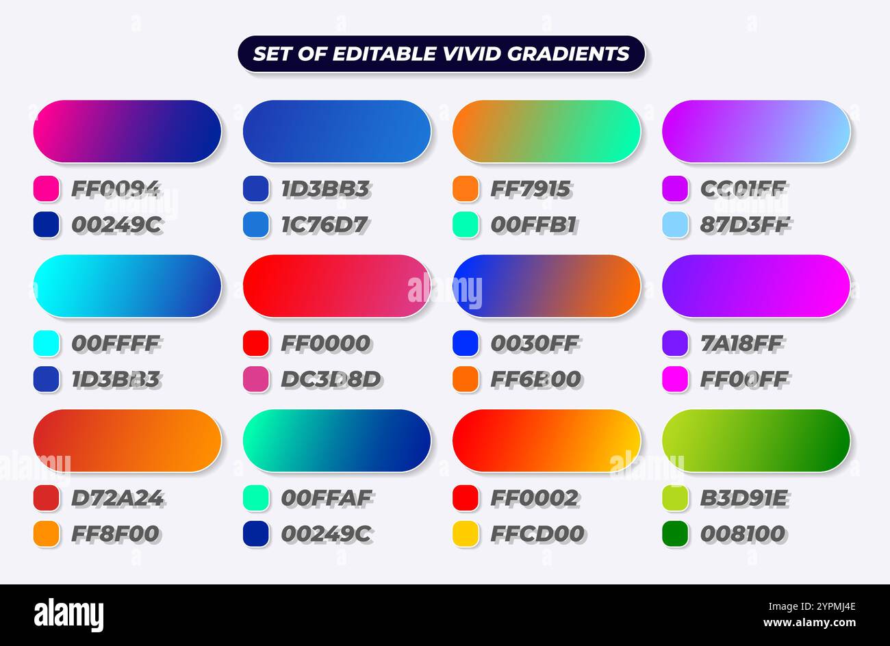 Set of vivid gradients, Screen gradients with modern abstract ...
