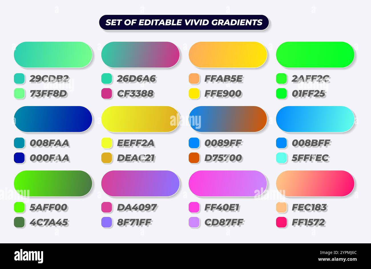 Set of vivid gradients, Screen gradients with modern abstract ...