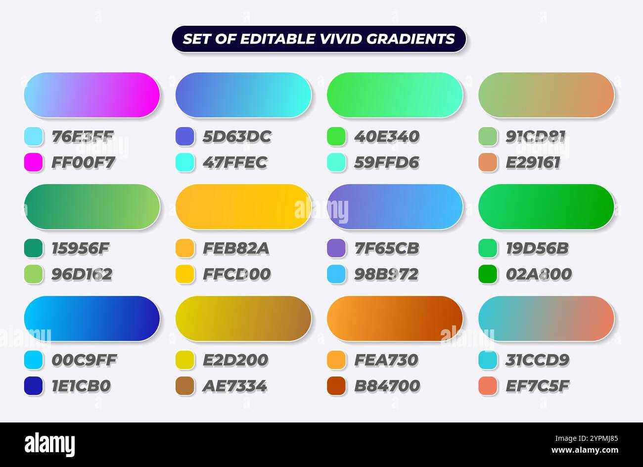 Set of vivid gradients, Screen gradients with modern abstract ...
