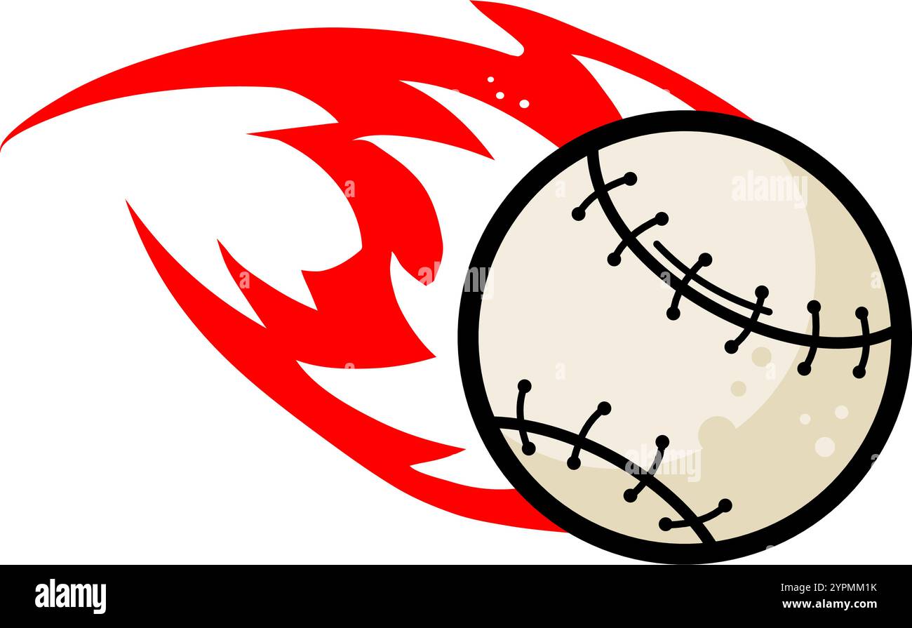 baseball with flame - vector illustration Stock Vector Image & Art - Alamy