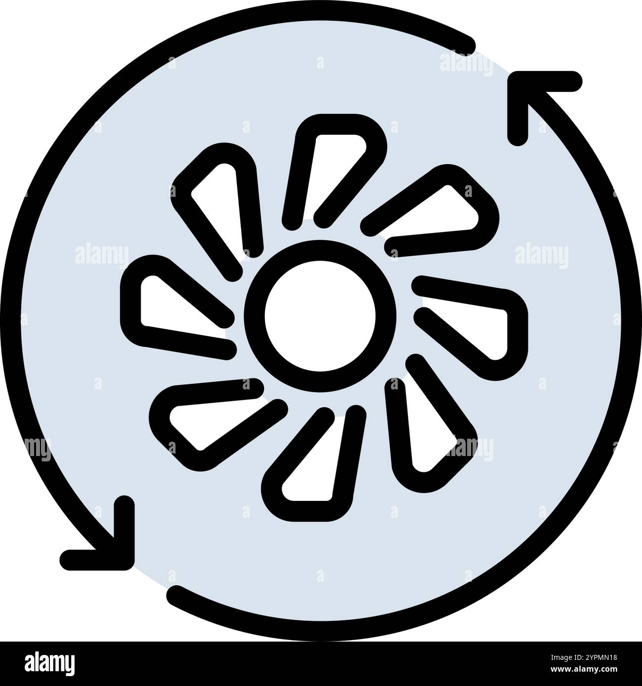 Simple fan or ventilator color icon. Concept for your logo web mobile ...