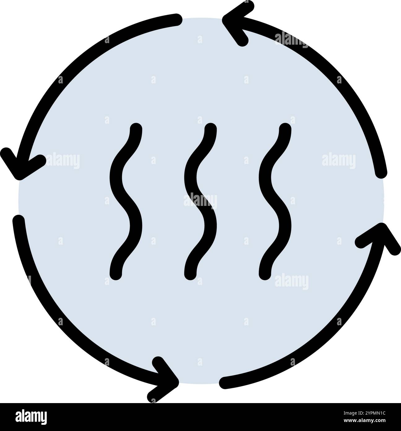 Air ventilation color icon. Heating, ventilation and cooling systems ...