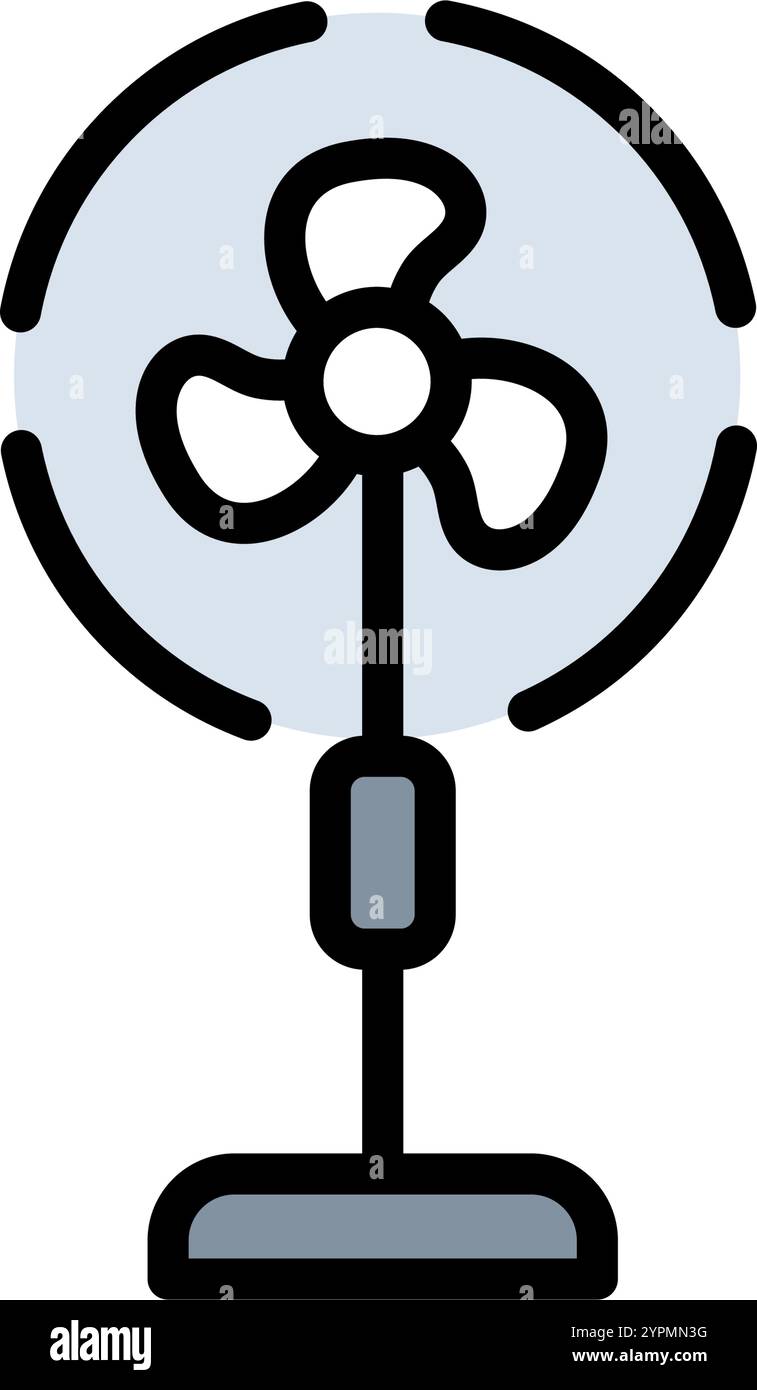 Simple fan or ventilator on floor color icon. Concept for your logo web ...