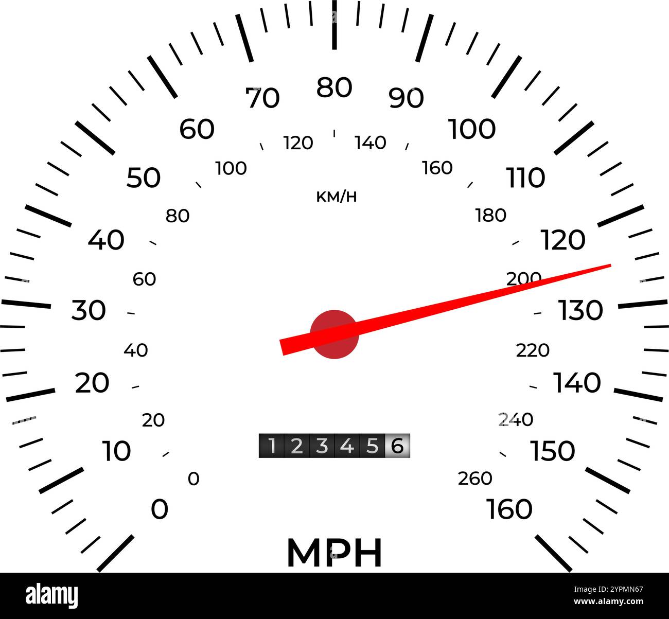 Car odometer speed counter with odometer. Vector illustration Stock ...
