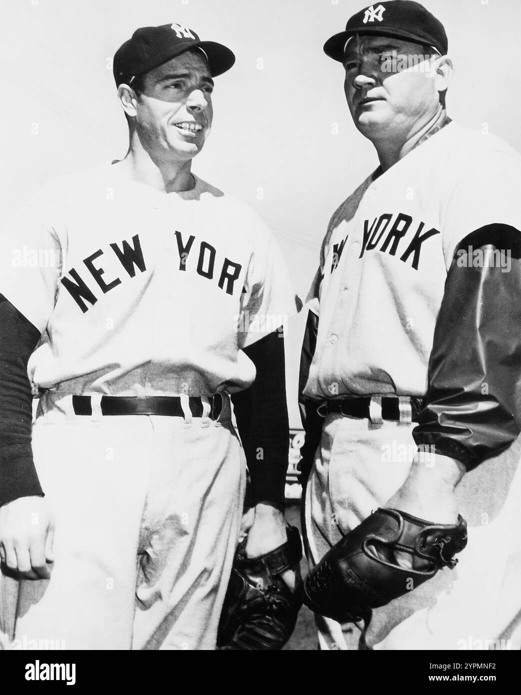 Baseball legends Joe DiMaggio & Johnny Mize, 1951 Stock Photo - Alamy