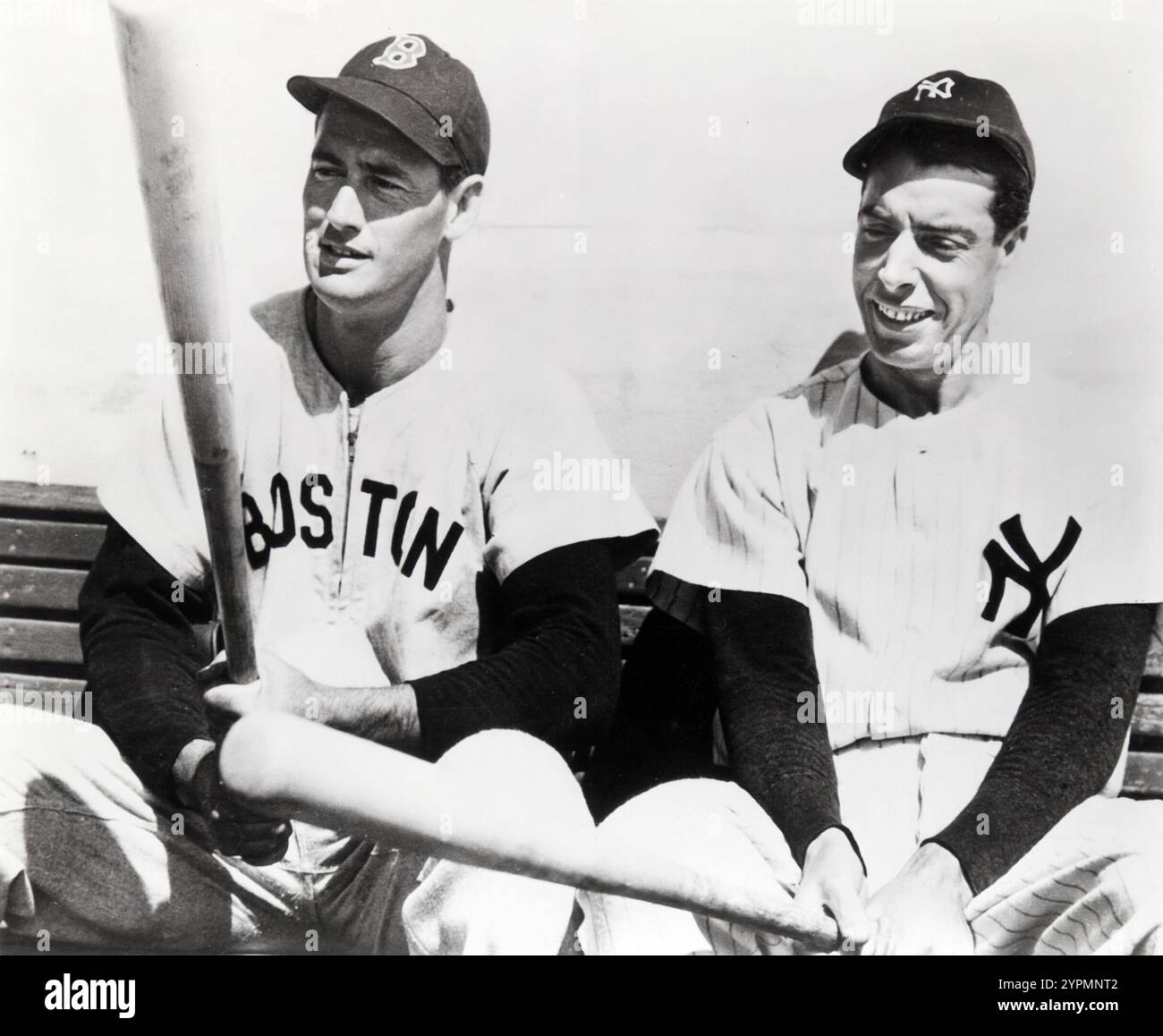 Baseball players Ted Williams and Joe DiMaggio Stock Photo - Alamy
